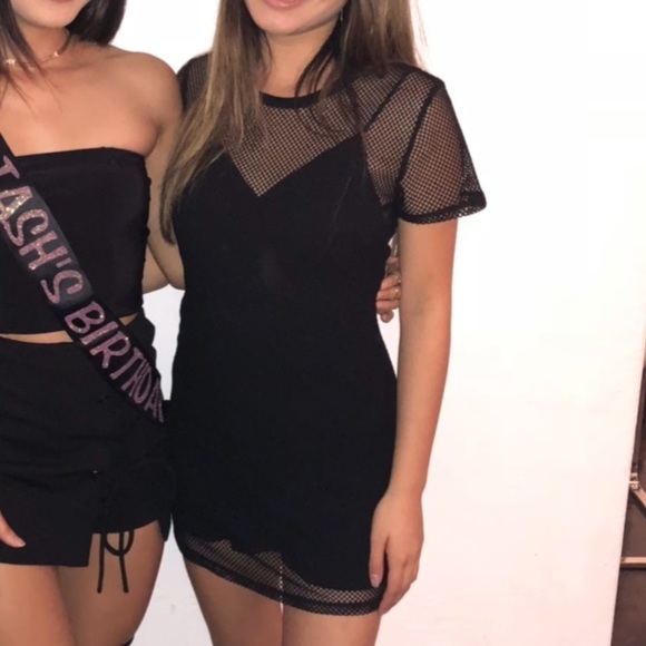 Forever 21 | Dresses | Black Form Fitting Net Dress | Poshmark
